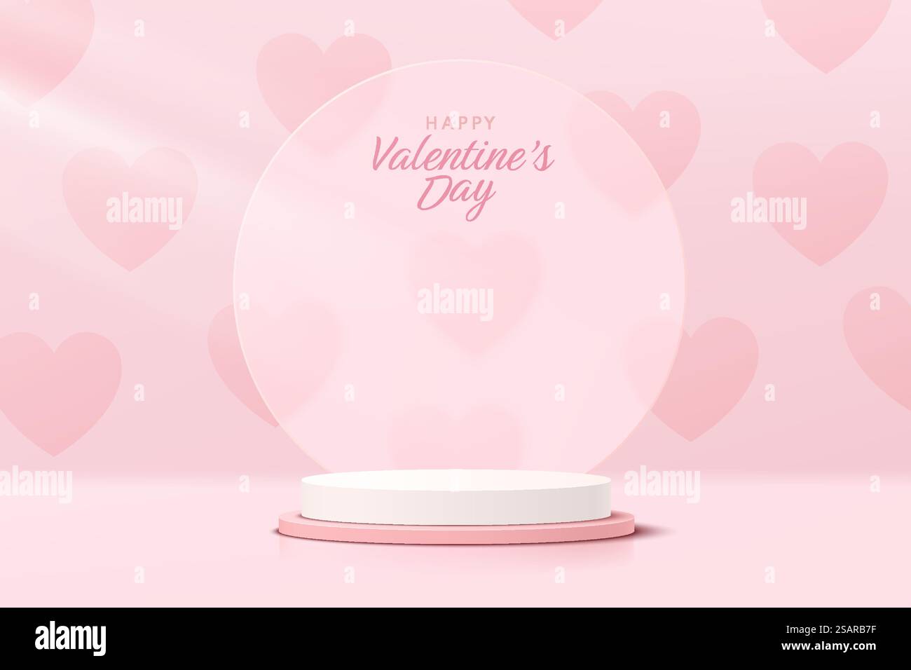 3d rendering pink pedestal Stock Vector Images - Alamy