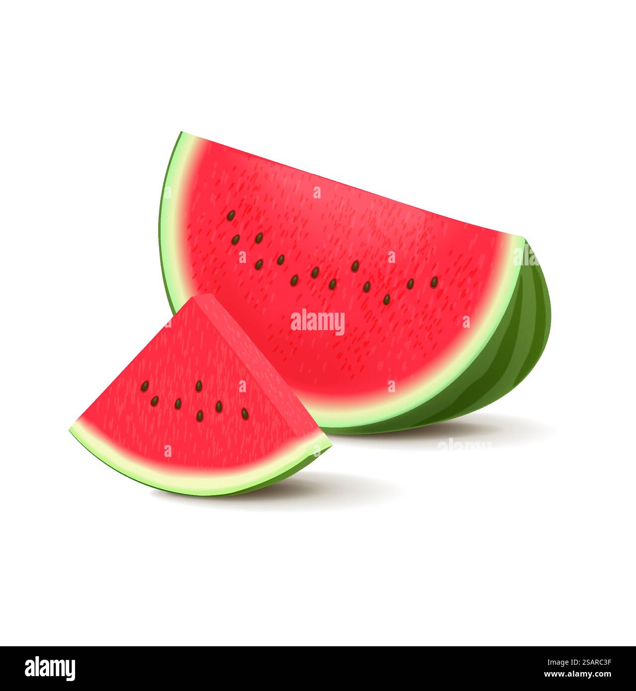 Slice juicy watermelon on Stock Vector Images - Alamy
