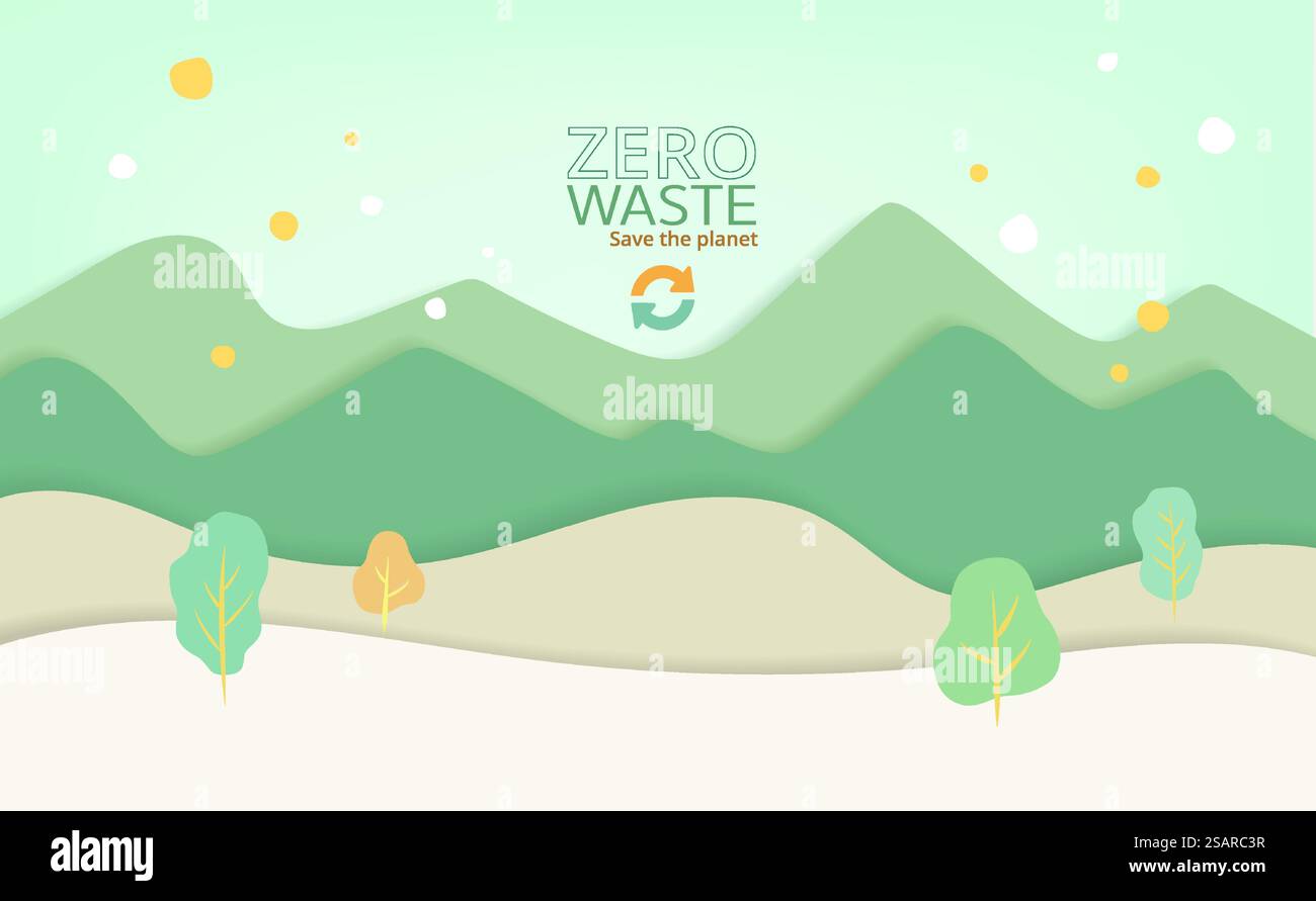 Zero waste lifestyle green Stock Vector Images - Alamy