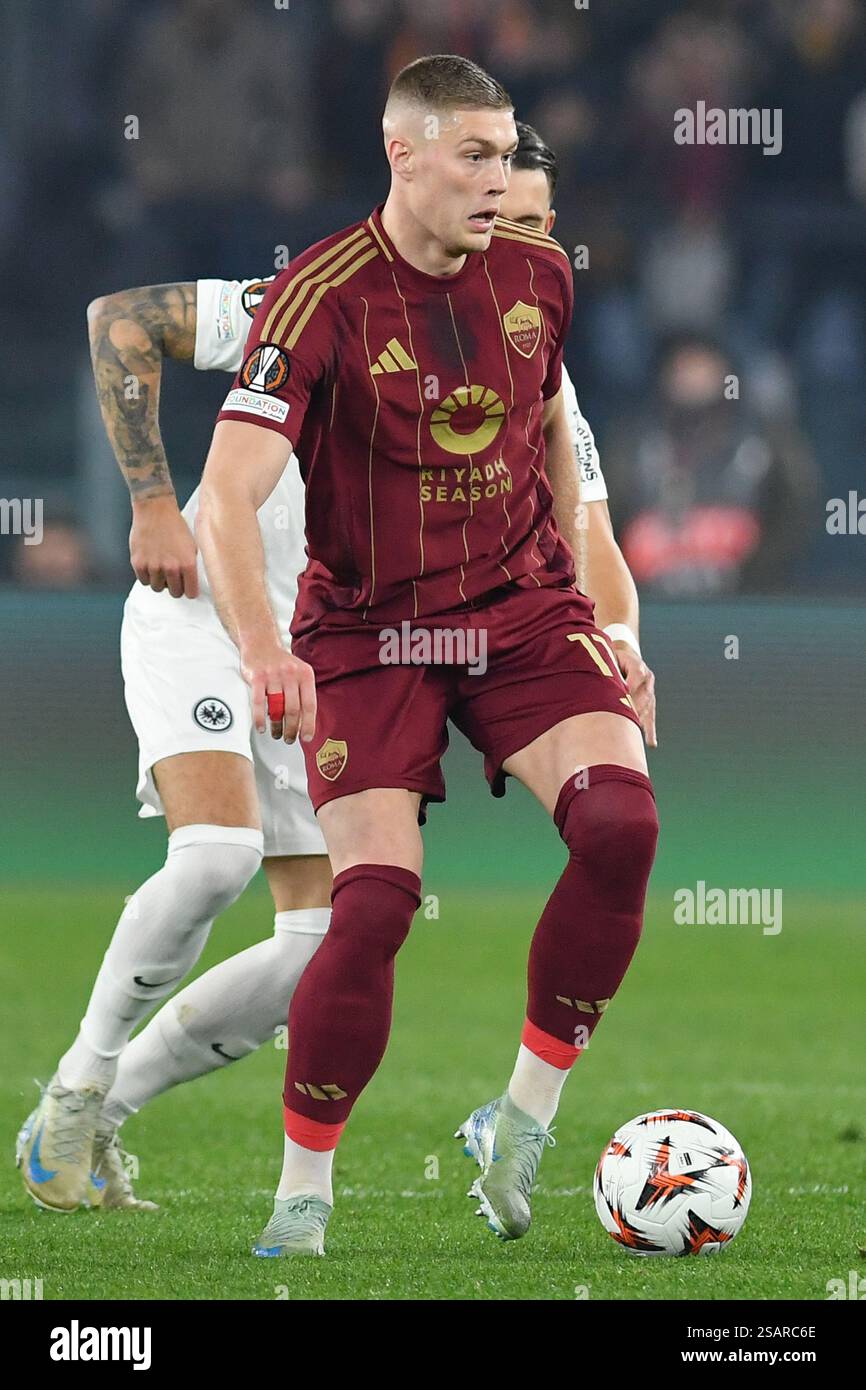 Rome, Lazio. 30th Jan, 2025. Artem Dovbyk of AS Roma during the Europa ...