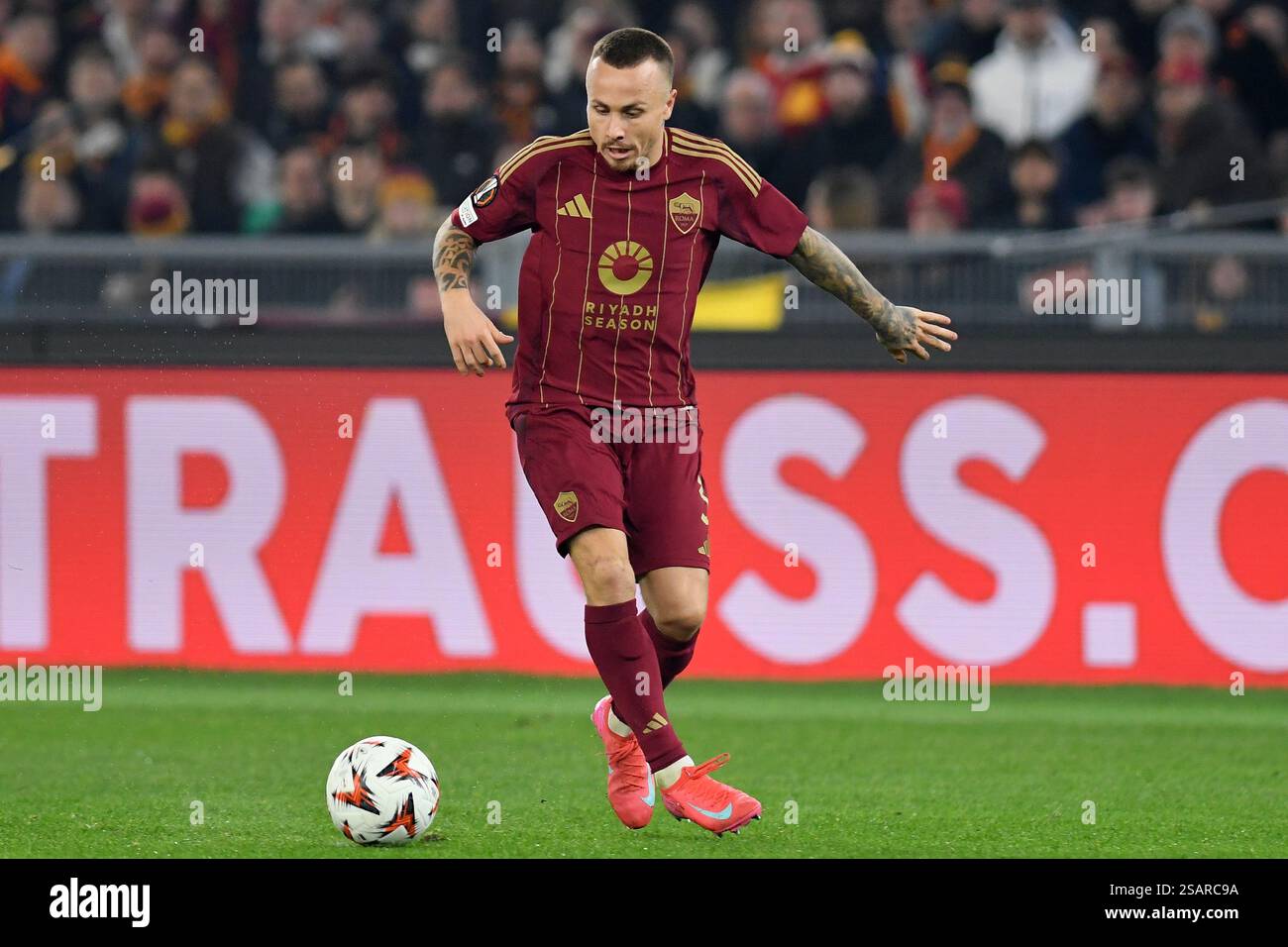 Rome, Lazio. 30th Jan, 2025. Angelino of AS Roma during the Europa ...