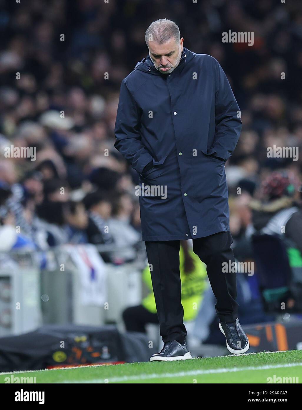 Ange Postecoglou manager of Tottenham Hotspur reacts during Tottenham ...