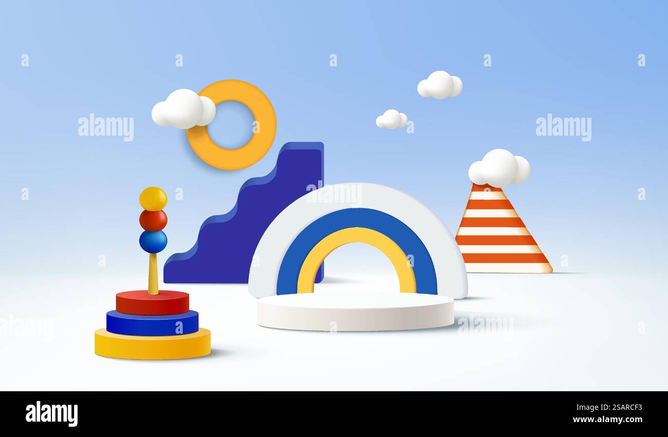 Minimal creative podium cylinder Stock Vector Images - Alamy