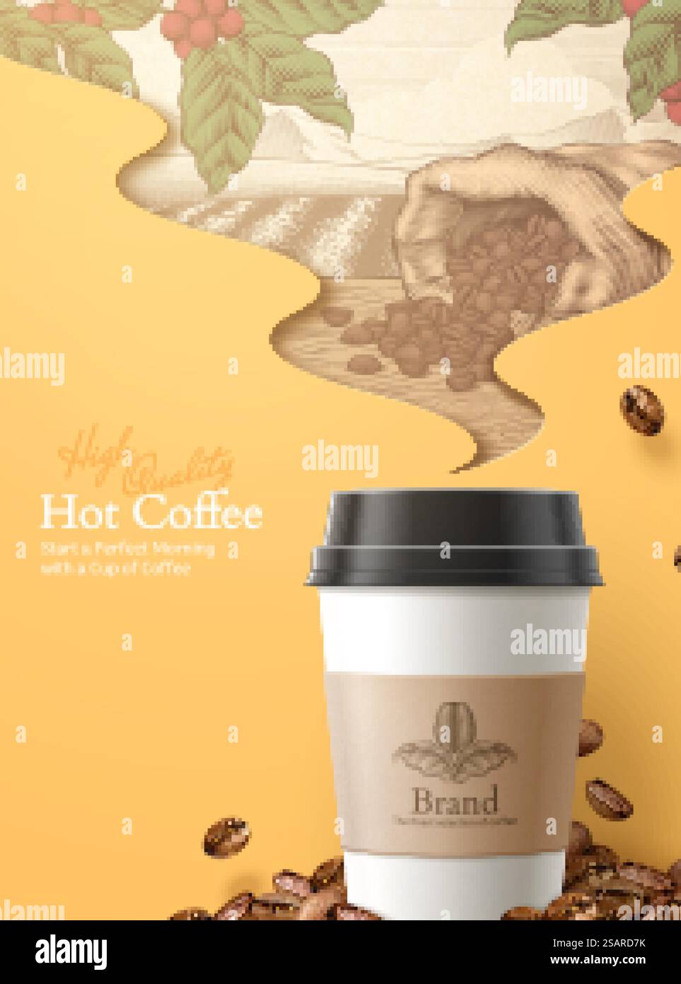 Hot coffee go in Stock Vector Images - Alamy