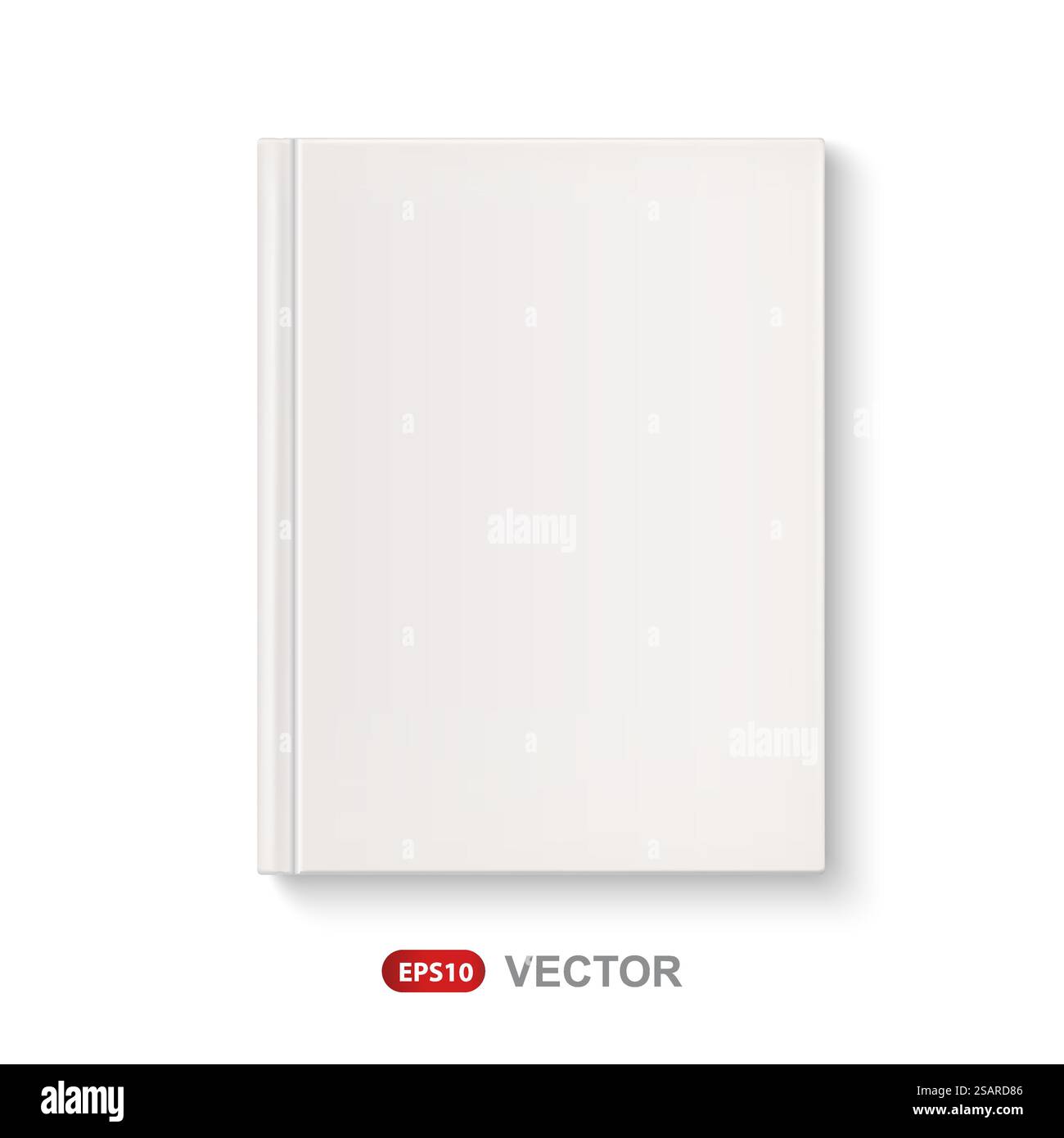 Blank Vertical Book Hard Cover Template. Empty magazine top view with ...
