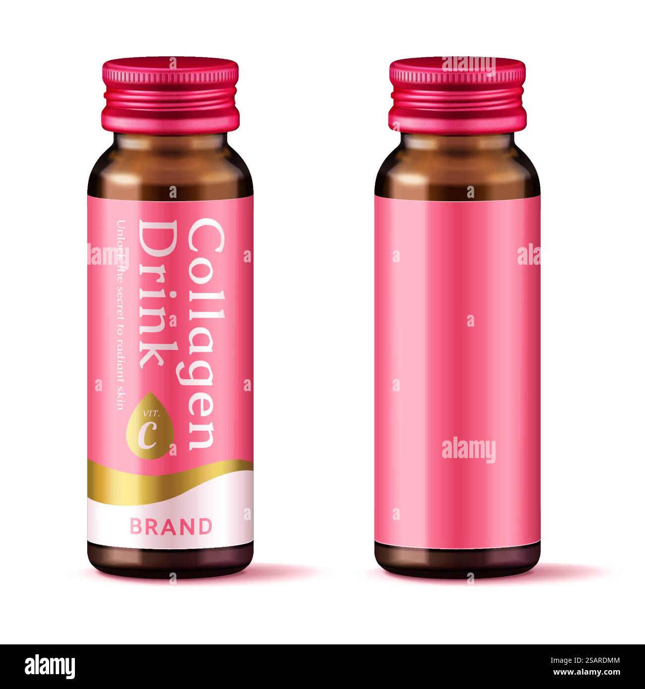 Beauty label supplement bottle Stock Vector Images - Alamy