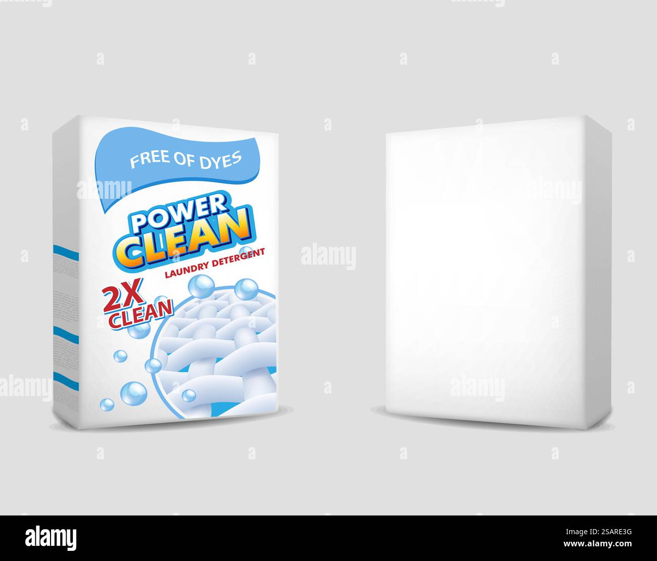 Laundry detergent package mockup set, vector 3d realistic isolated ...
