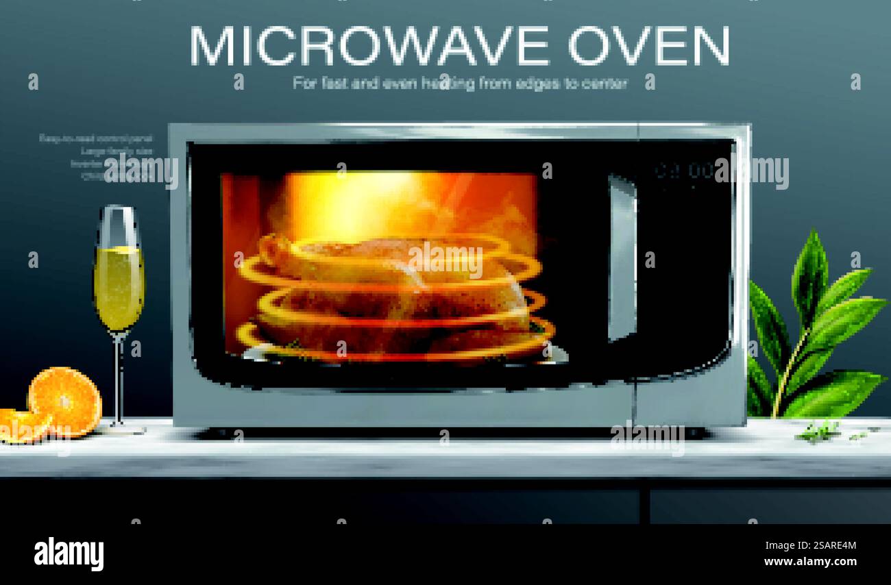 Microwave food Stock Vector Images - Alamy