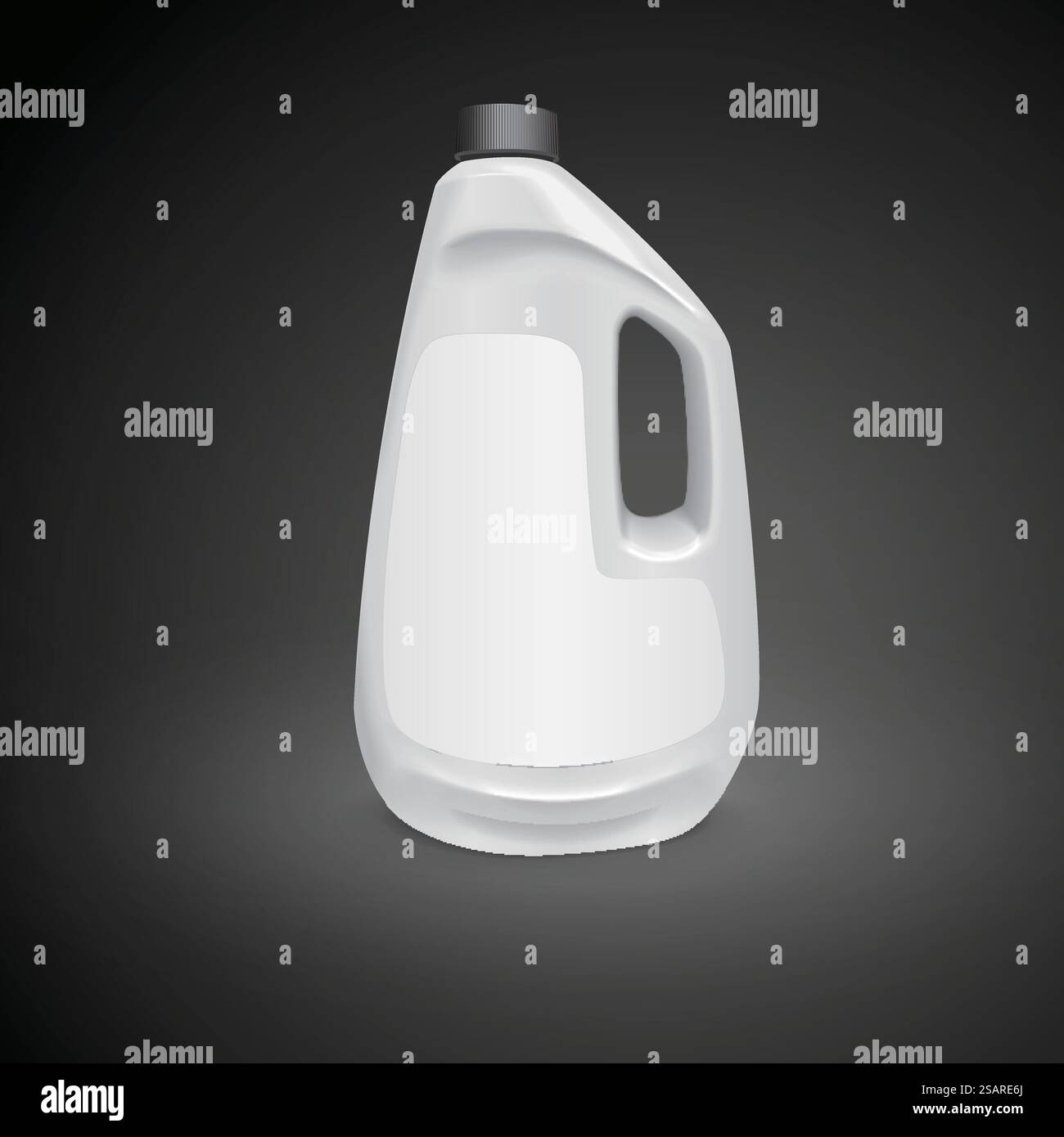 blank laundry detergent bottle isolated over black background. 3D ...