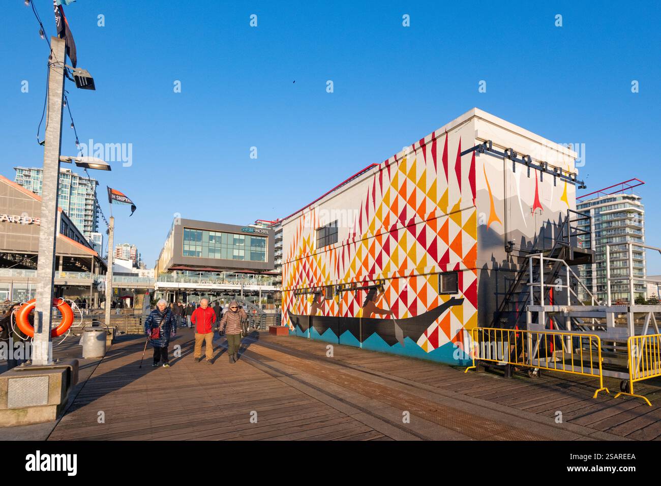 Historic Burrard Dry Dock Pier at the Shipyards, North Vancouver ...