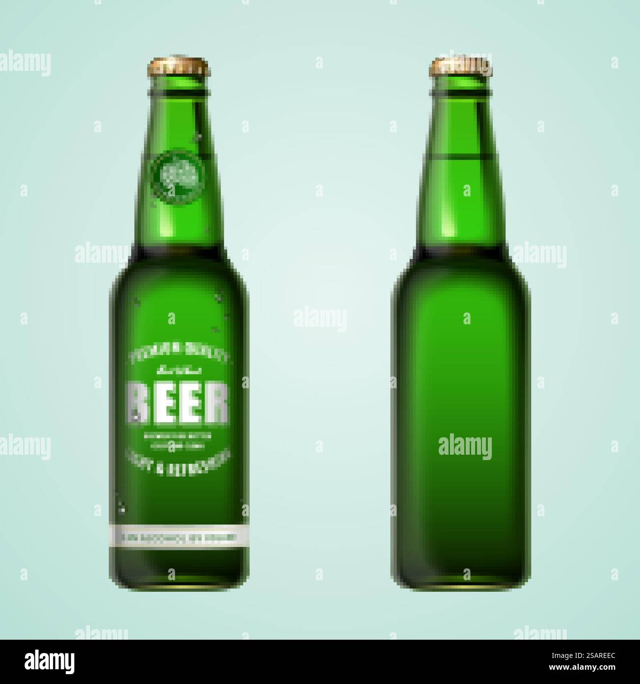 Front view empty bottle Stock Vector Images - Alamy