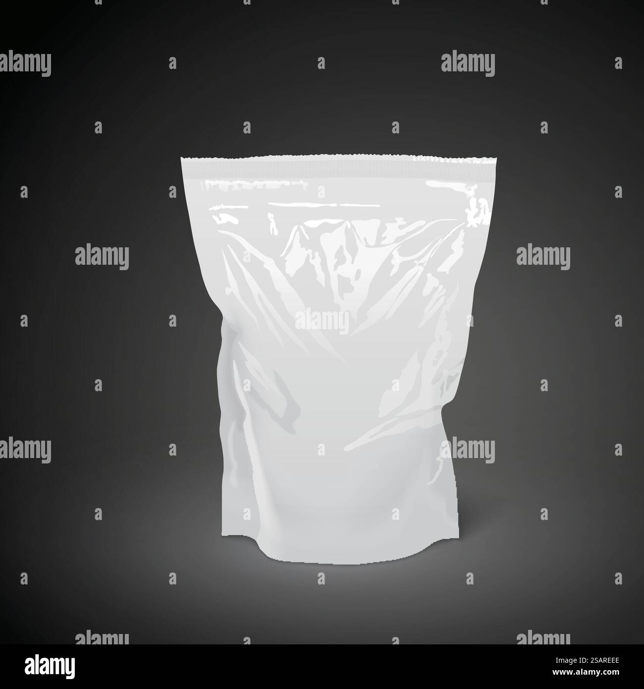 foil food packaging isolated on black background. 3D illustration ...