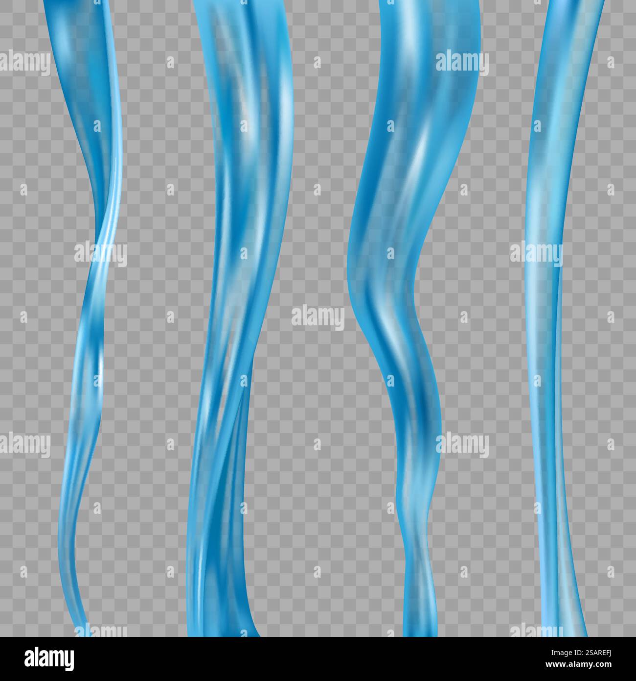 Water flow. Liquids with drops purifier aqua waterfall visualisation decent vector realistic ...