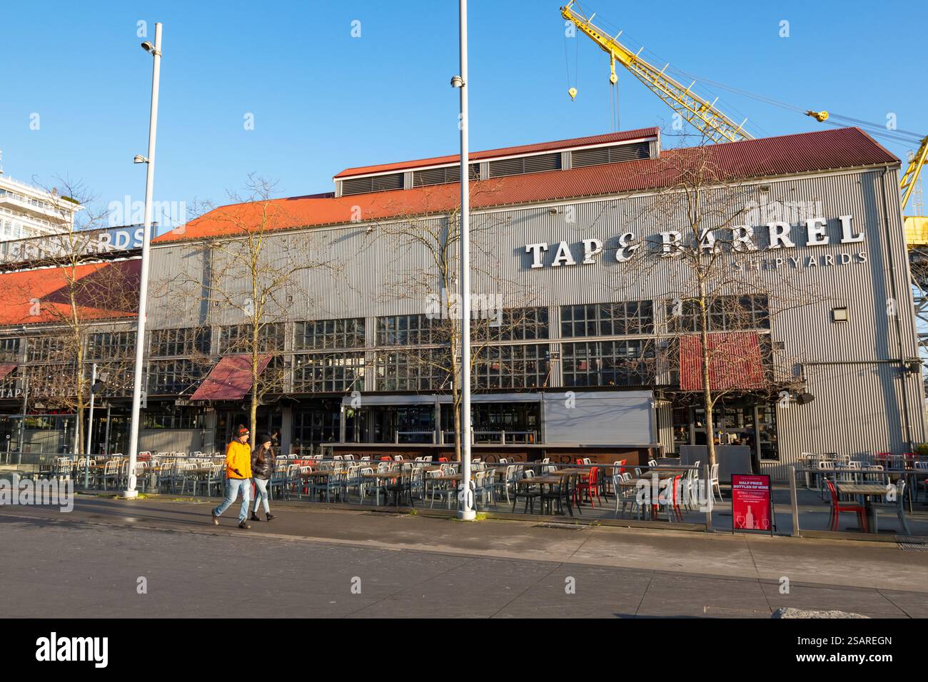 View of Tap and Barrel shipyards, a restaurant at popular Shipyards ...