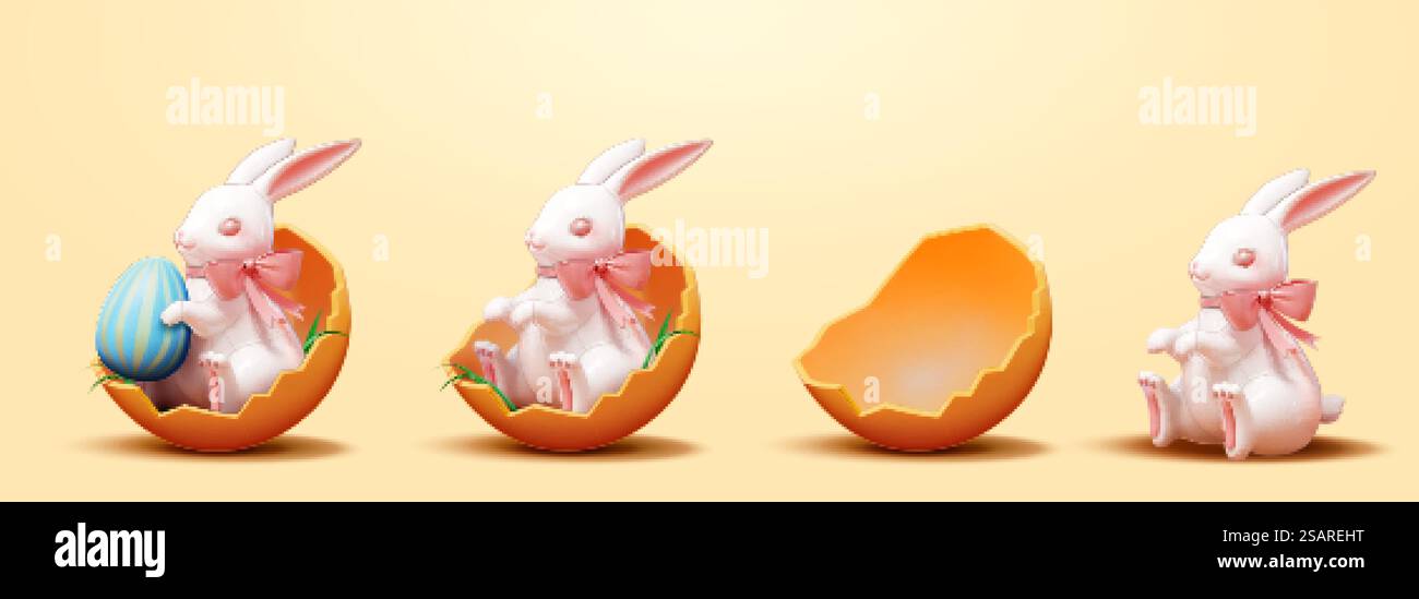 Isolated easter bunny 3d Stock Vector Images - Alamy