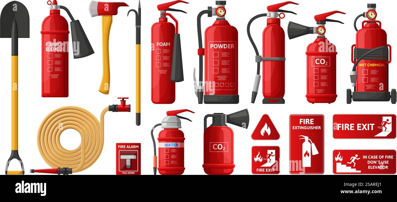 Firefighting, fire protection equipment, fire extinguisher, emergency ...