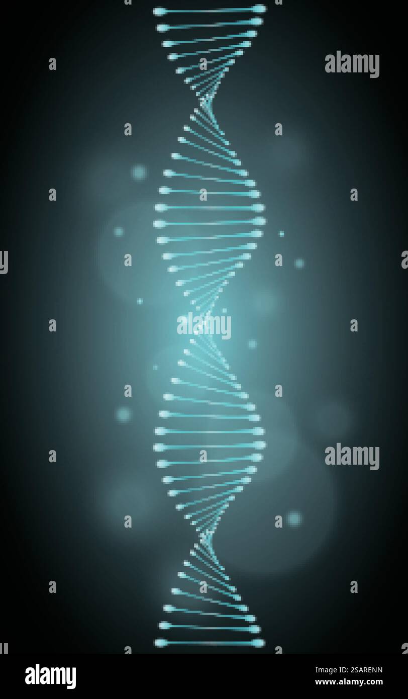 Isolated genetic helix model with blue glowing effect. Isolated genetic helix model Stock Vector ...