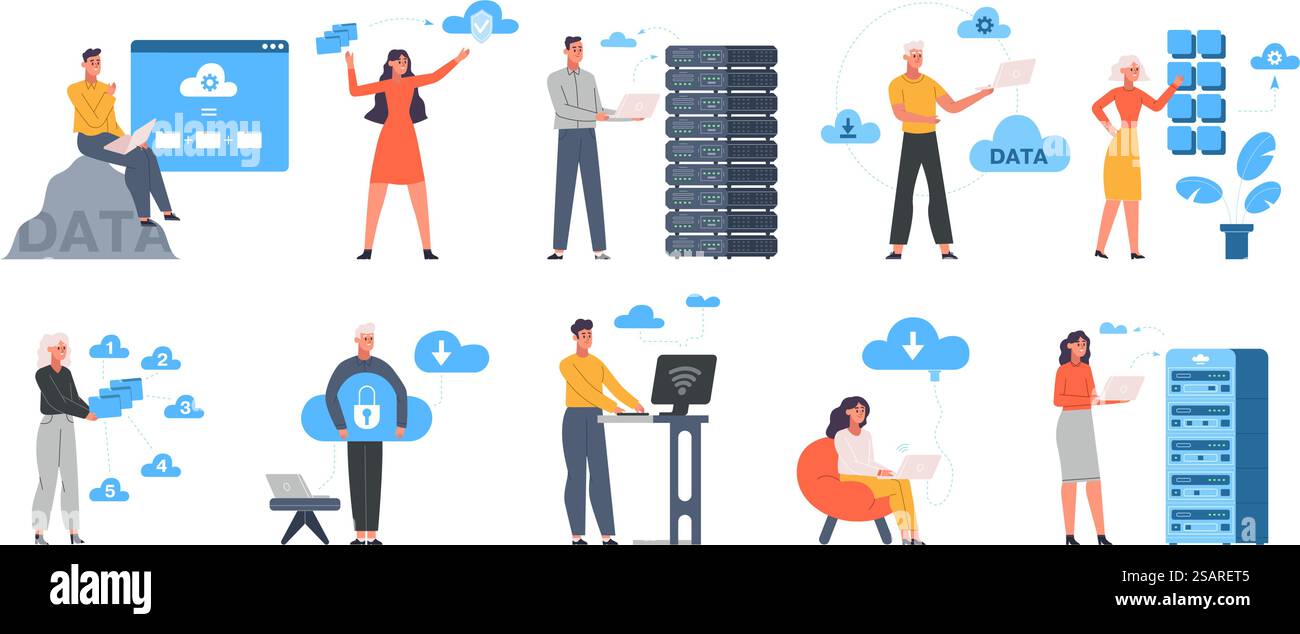 Cloud engineering, data storage, clould service server. Data cloud server, network hosting ...