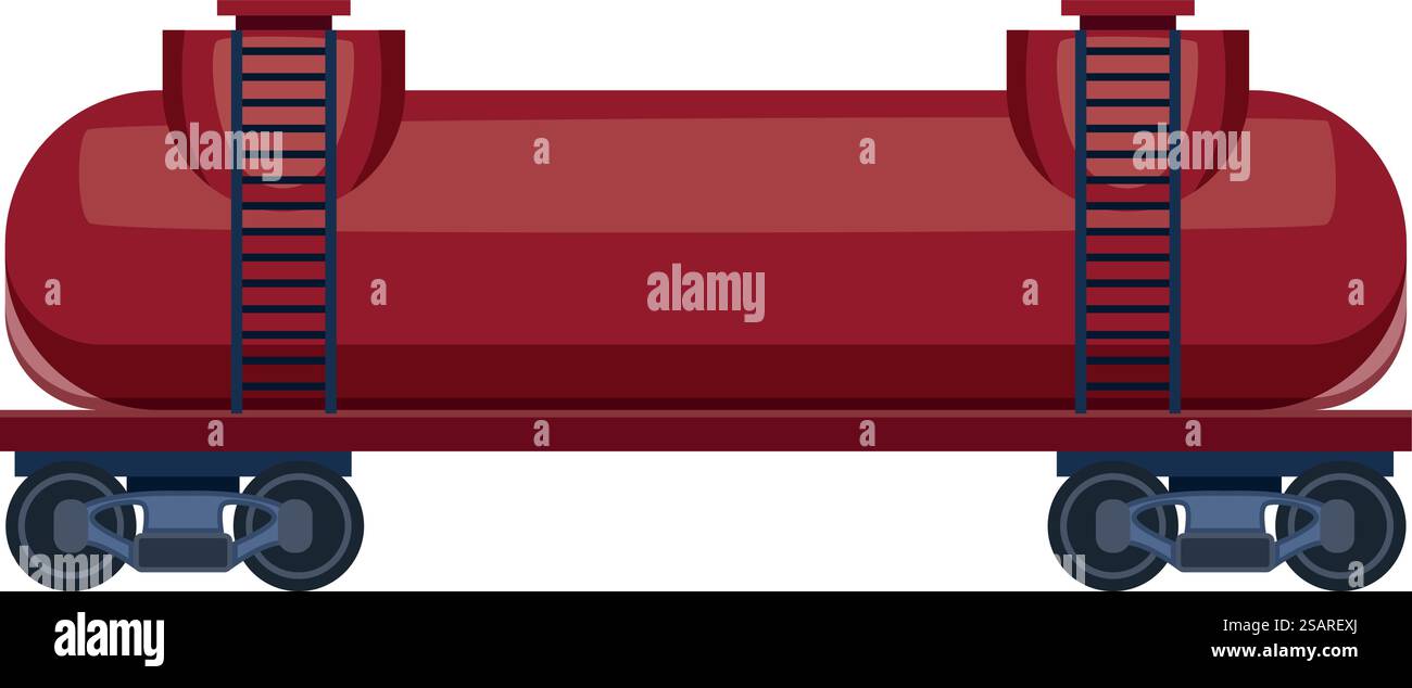 Fuel tank railway cargo container color icon isolated on white ...