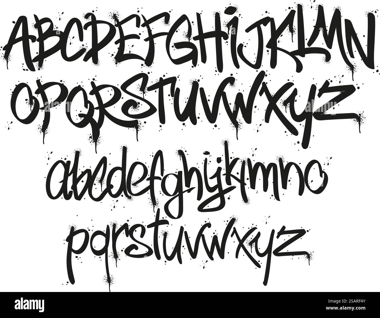 Graffiti tags marker font. Street art lettering designer, urban typography letters and alphabet ...