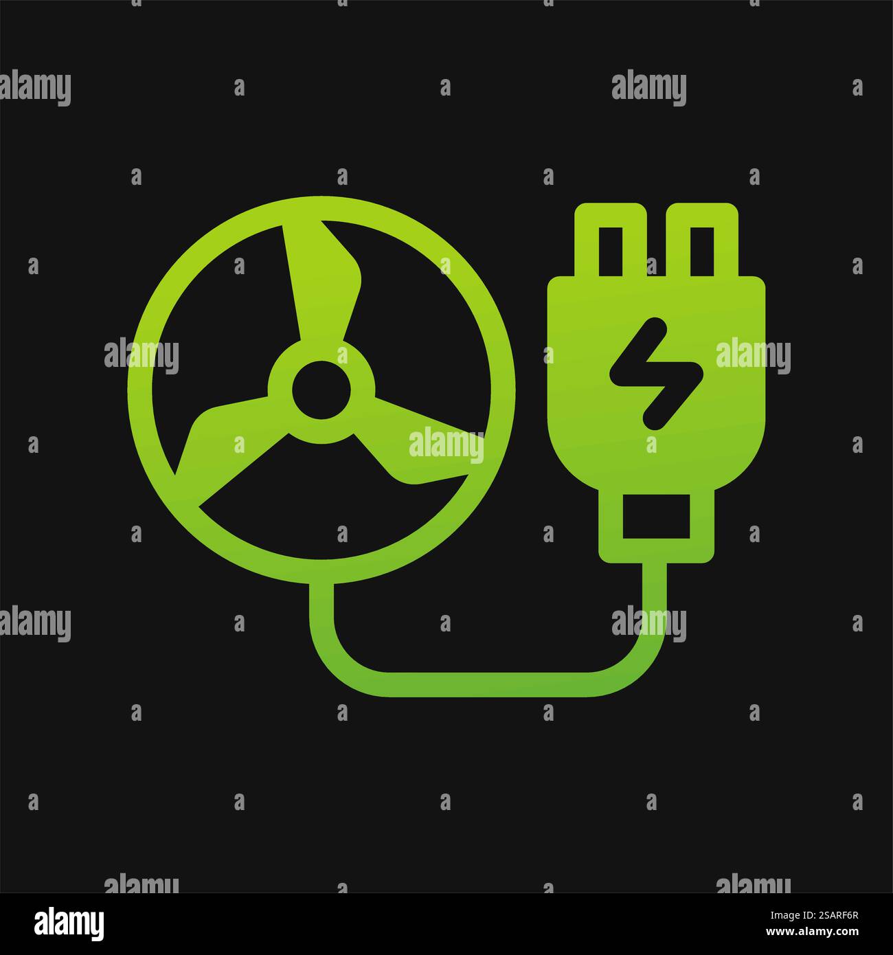 turbine and charge icon Glyph color, free energy, ecology, renewable ...