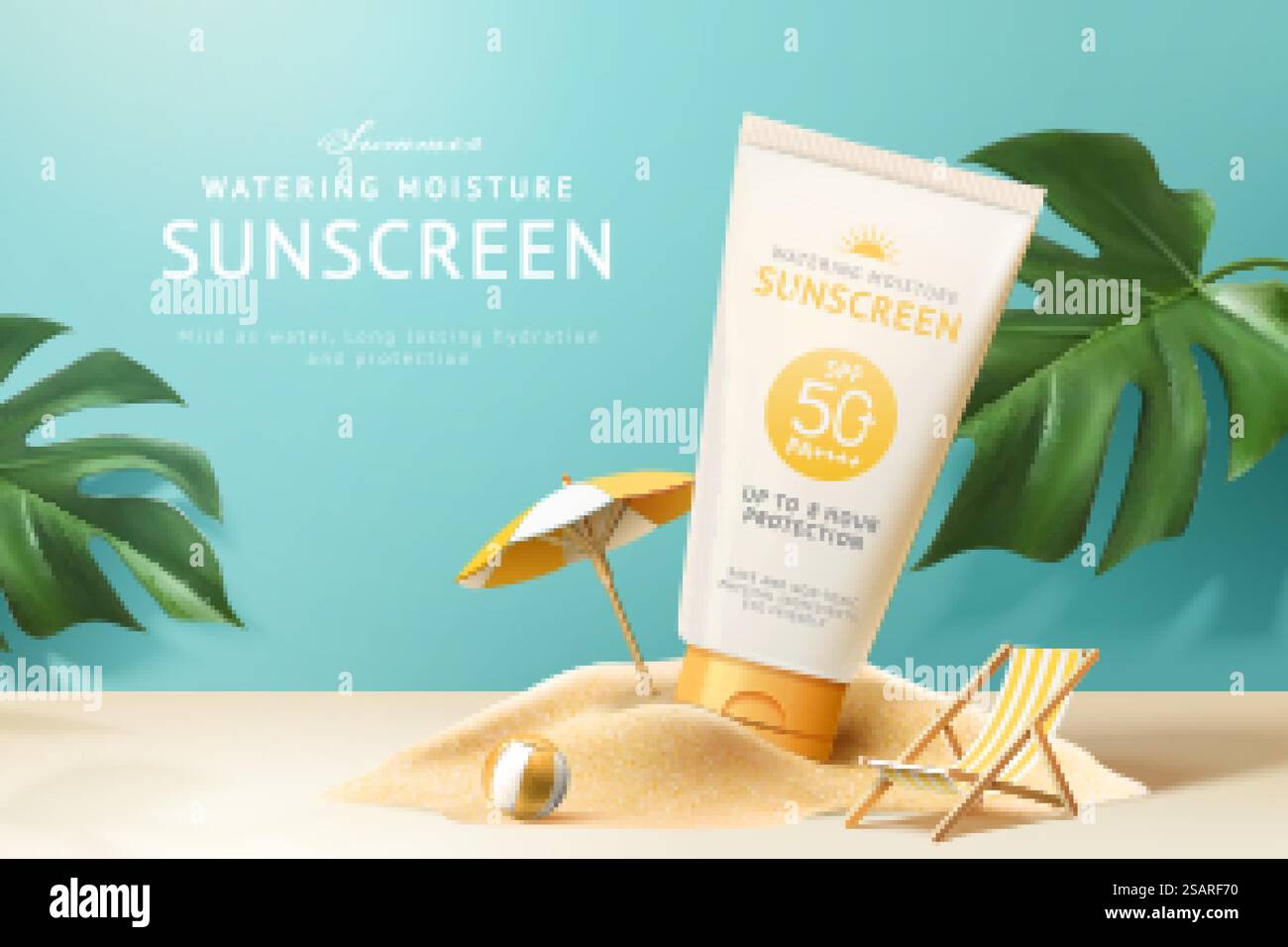 Sunscreen ad template Stock Vector Image & Art - Alamy
