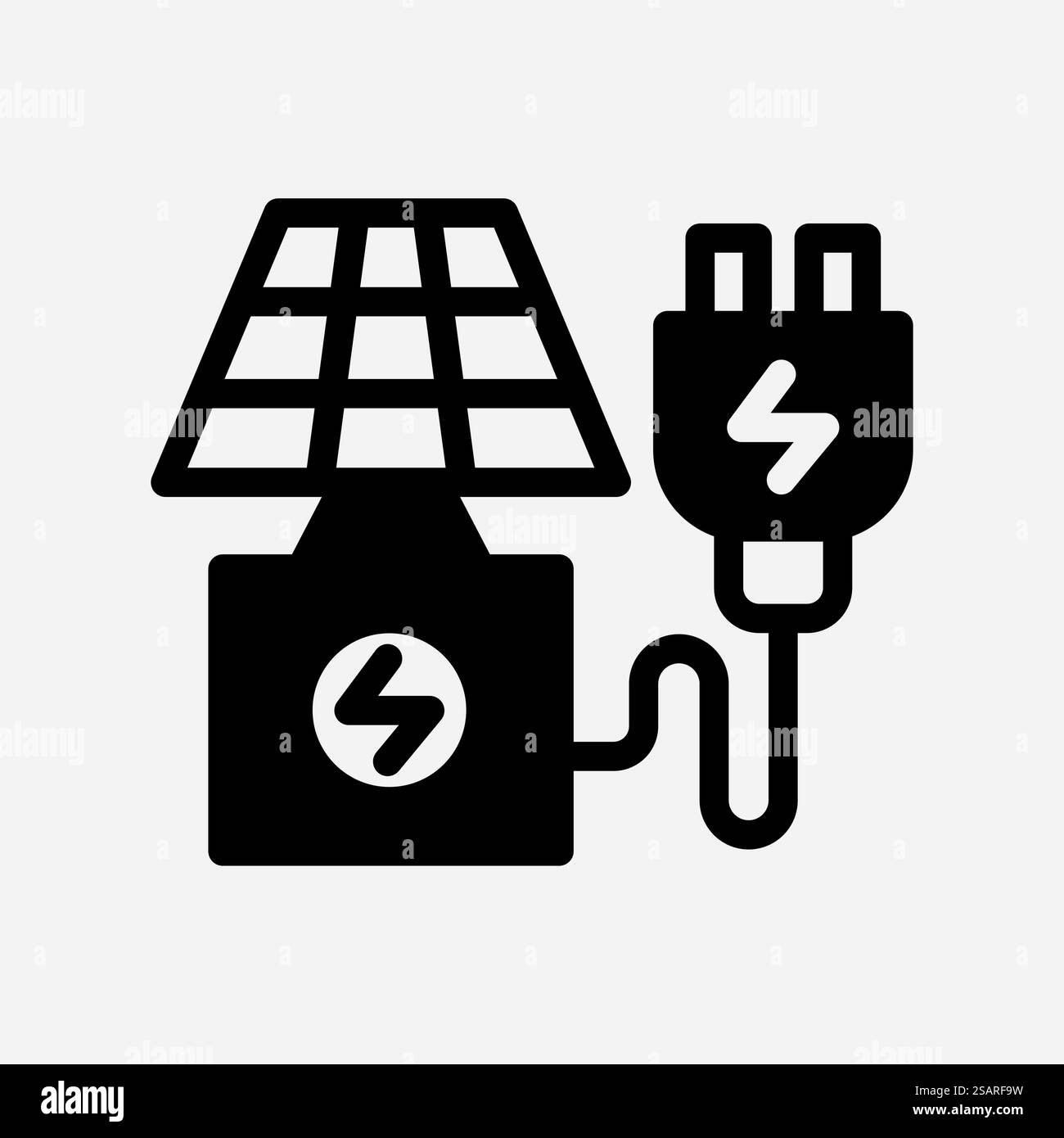 solar energy charging icon Semi solid, free energy, ecology, renewable ...