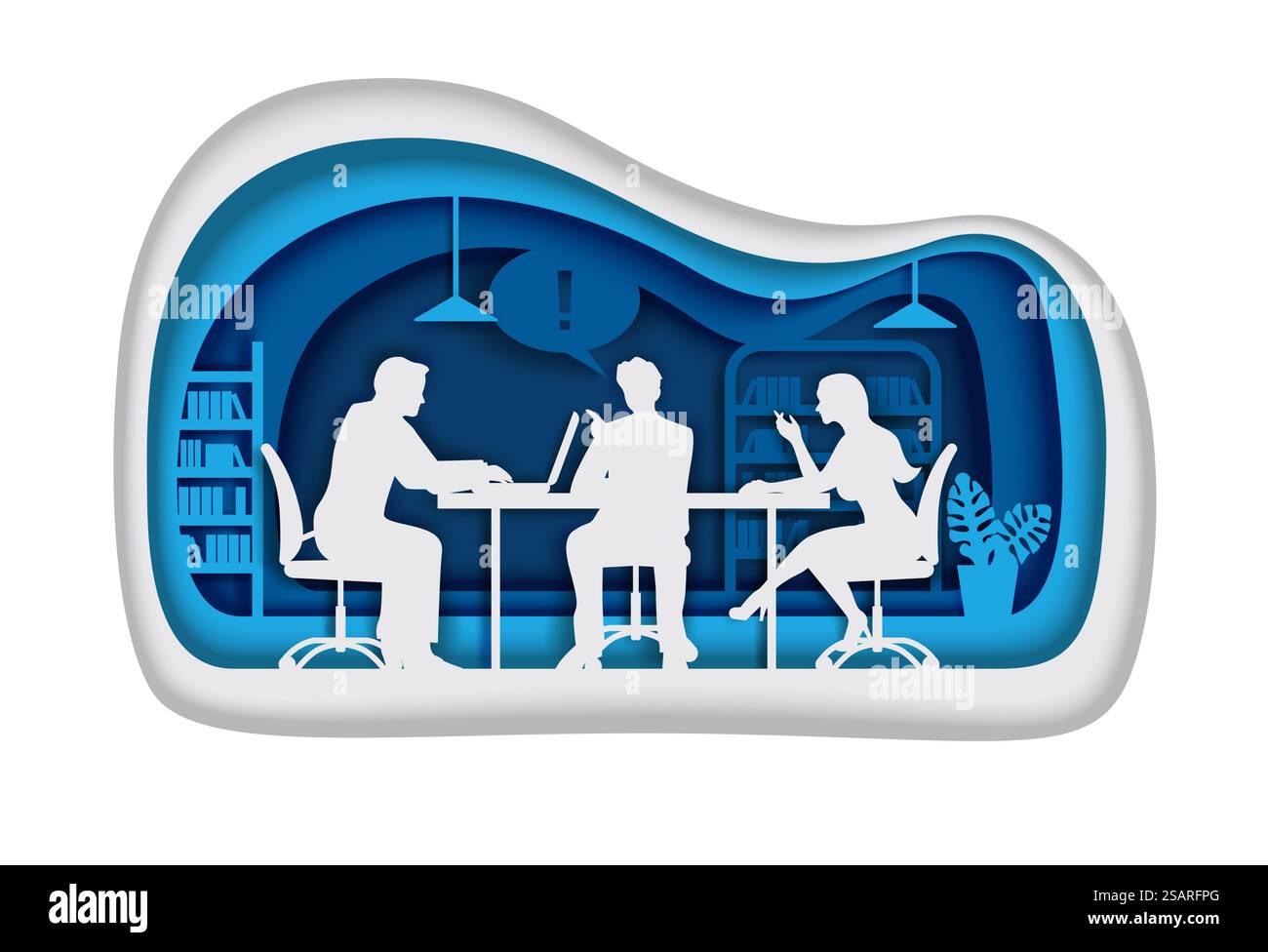Silhouette business coworkers having discussion Cut Out Stock Images ...