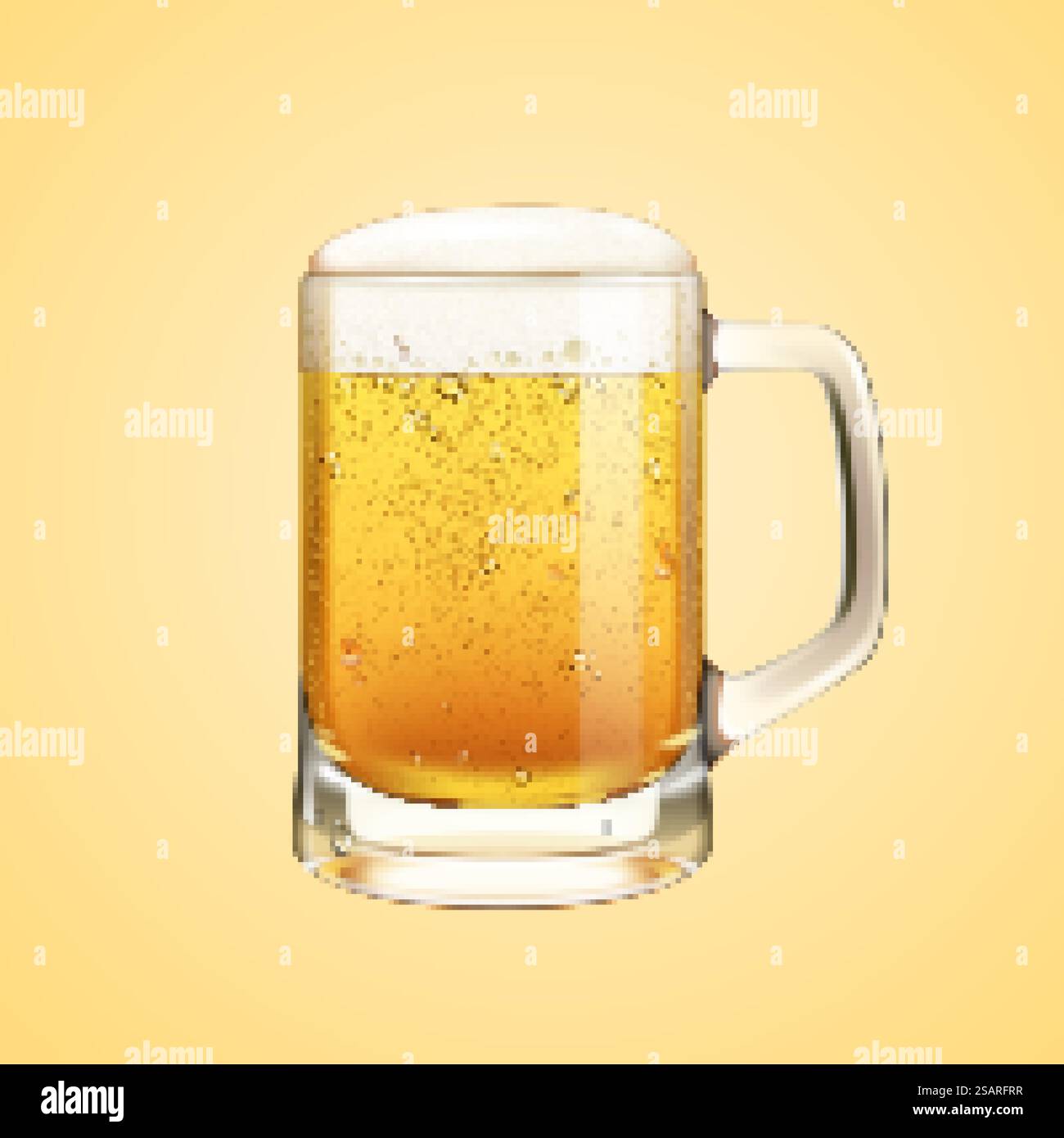 Realistic 3d beer glass Stock Vector Images - Alamy