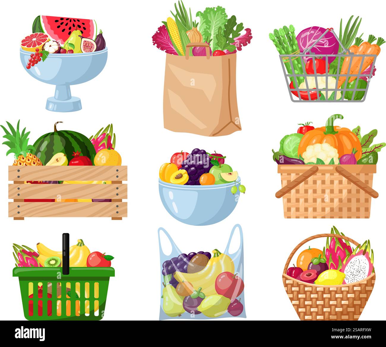 Bag of boxes Stock Vector Images - Alamy
