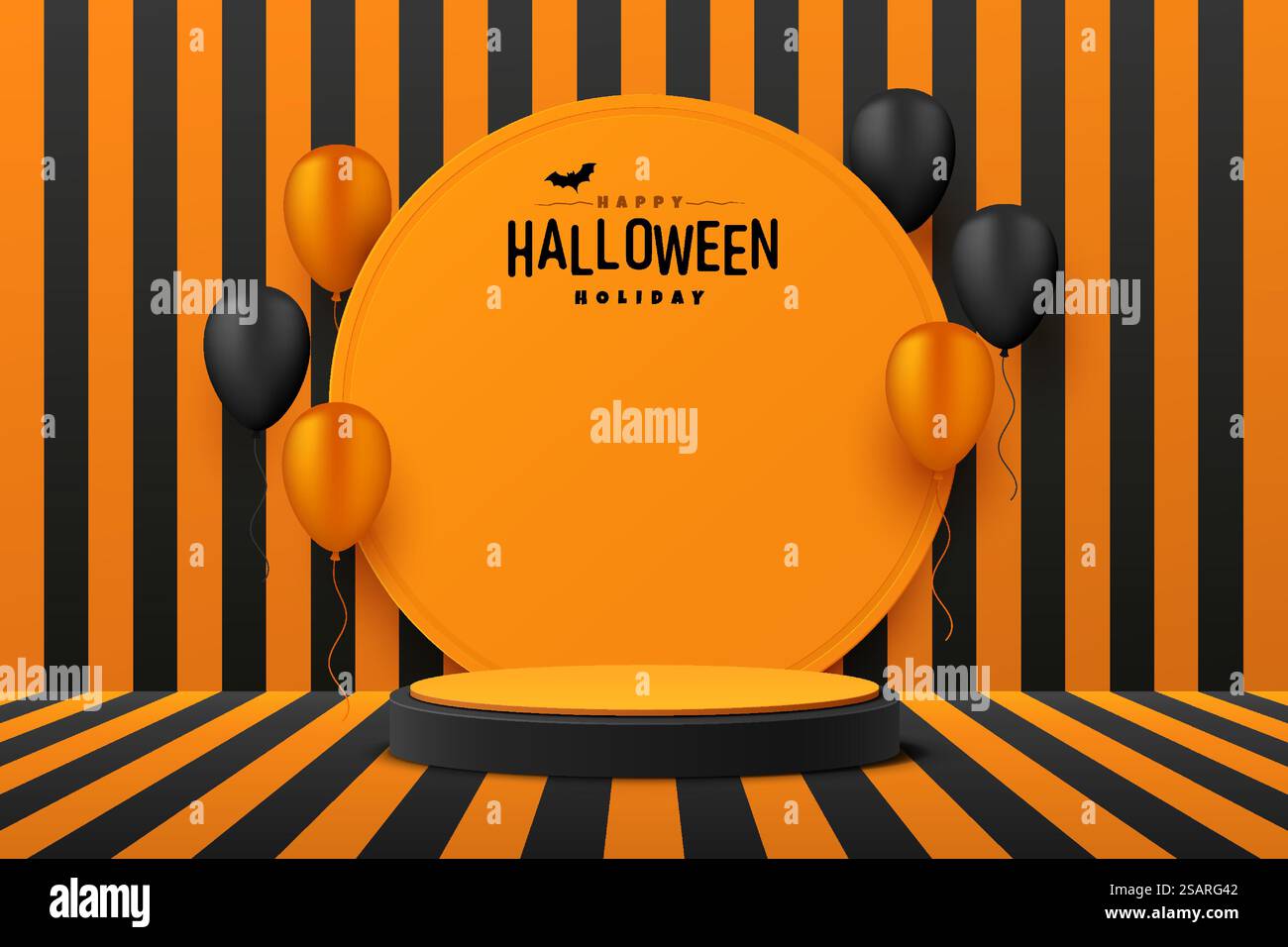 Halloween background podium product Stock Vector Images - Alamy
