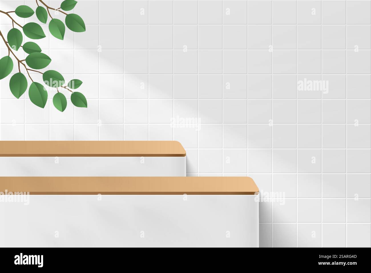 Brown wooden 3d product Stock Vector Images - Alamy