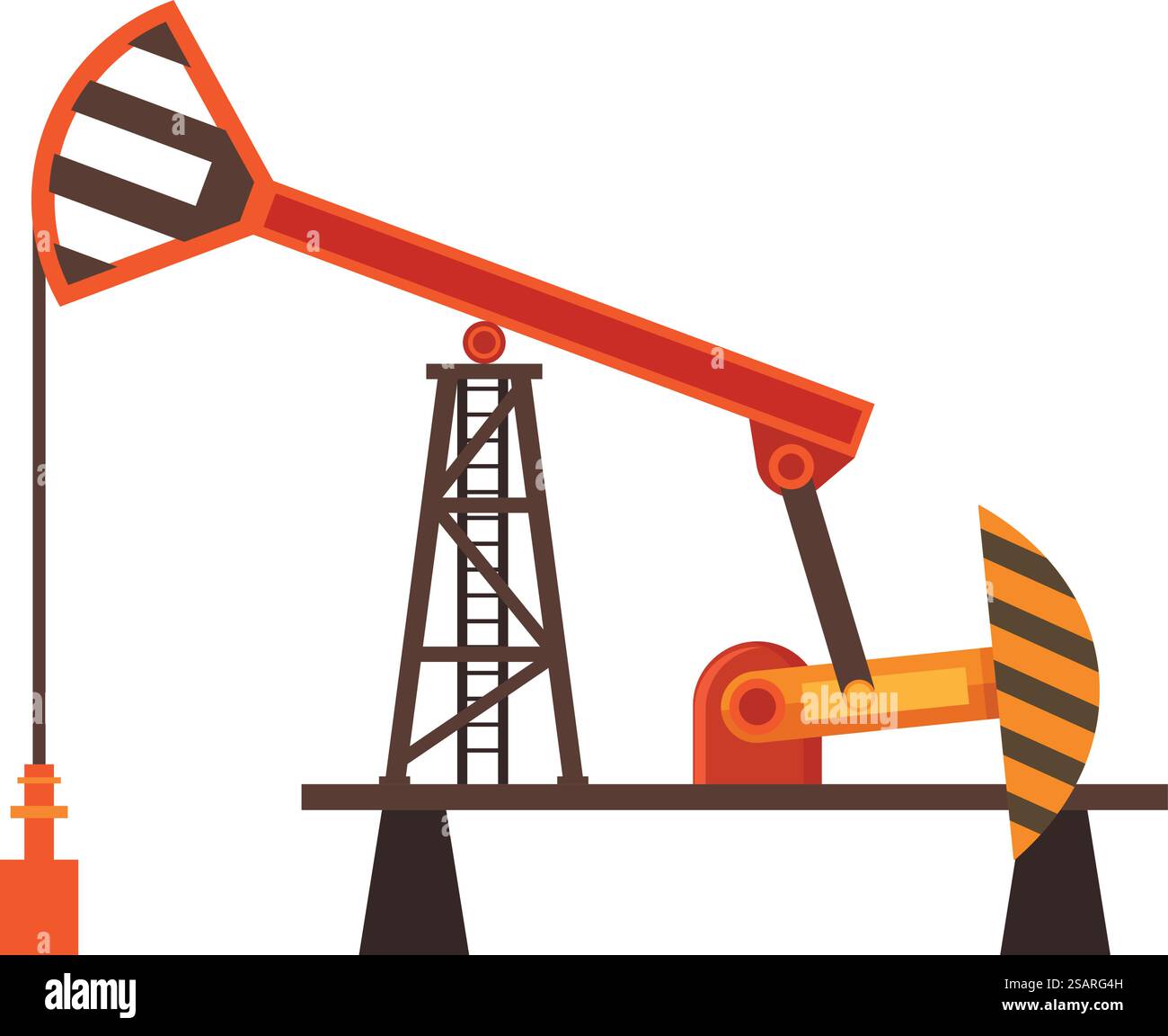 Oil mine cartoon icon. Petrochemical refinery platform isolated on ...