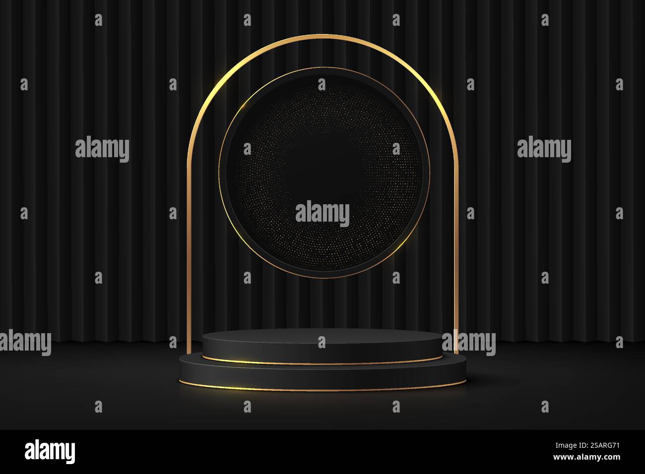 Elegant black podium background Stock Vector Images - Alamy