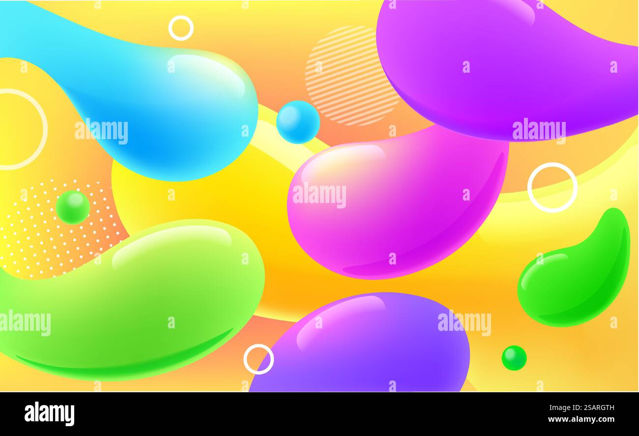 Abstract colorful flow liquid shapes background, vector illustrator ...