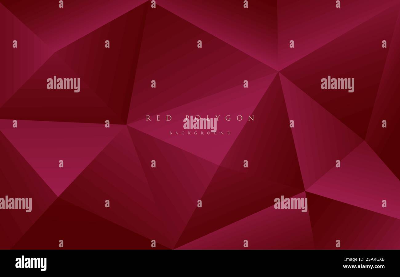 Abstract 3D luxury gradient red maroon polygonal modern design ...