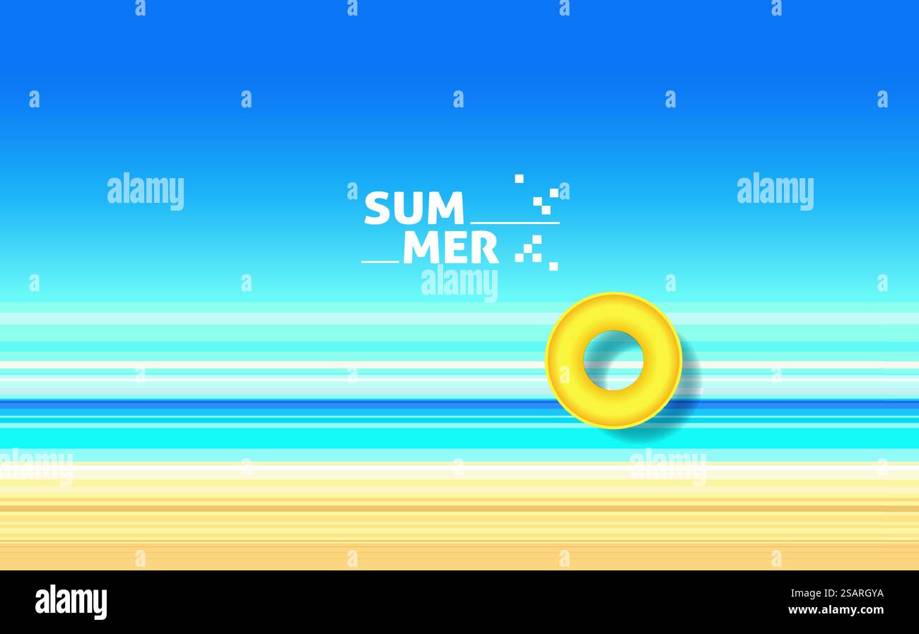 Summer backgrounds. Creative gradients in summer colors. Ocean horizon ...