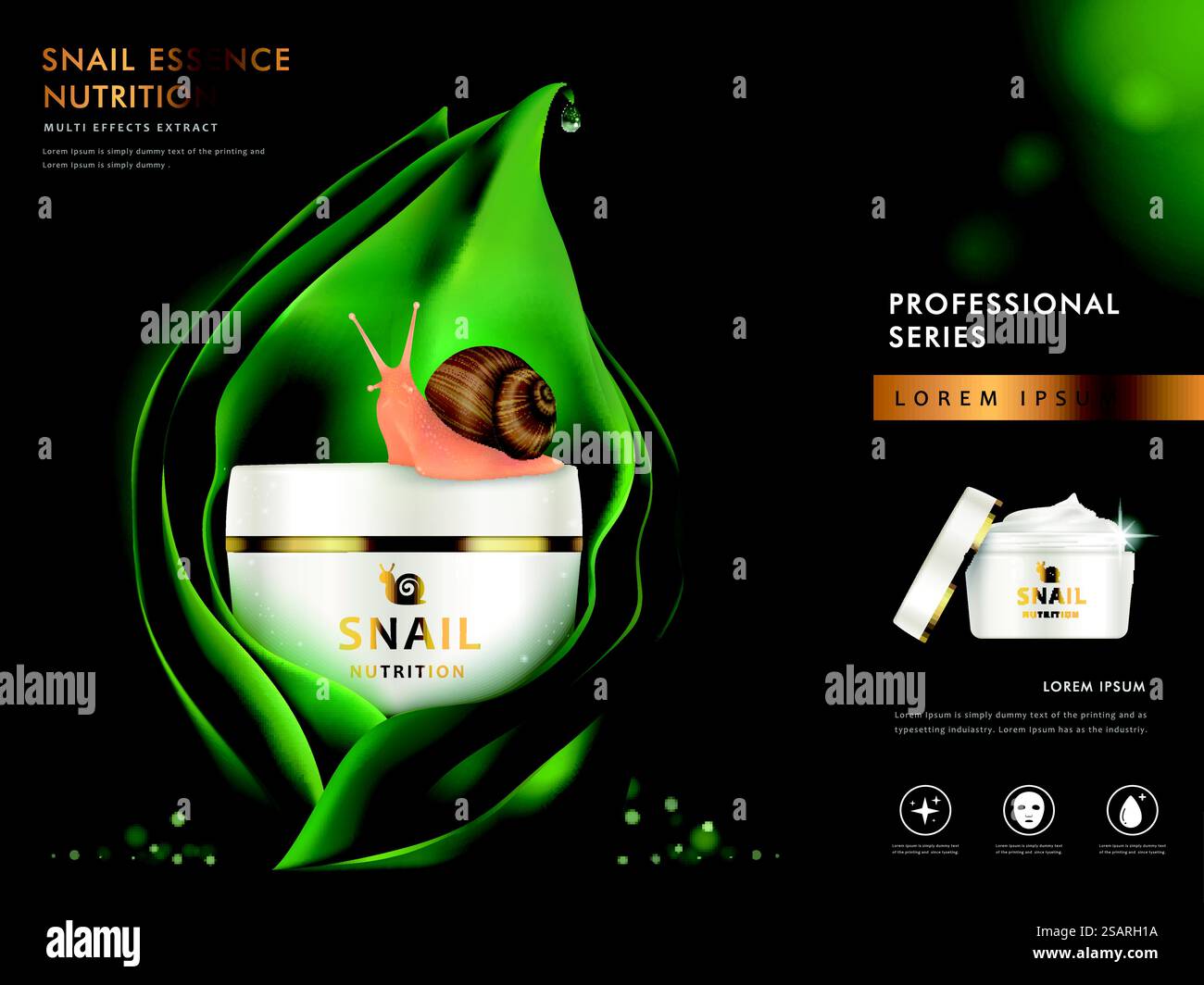 Natural face cream ad Stock Vector Images - Alamy