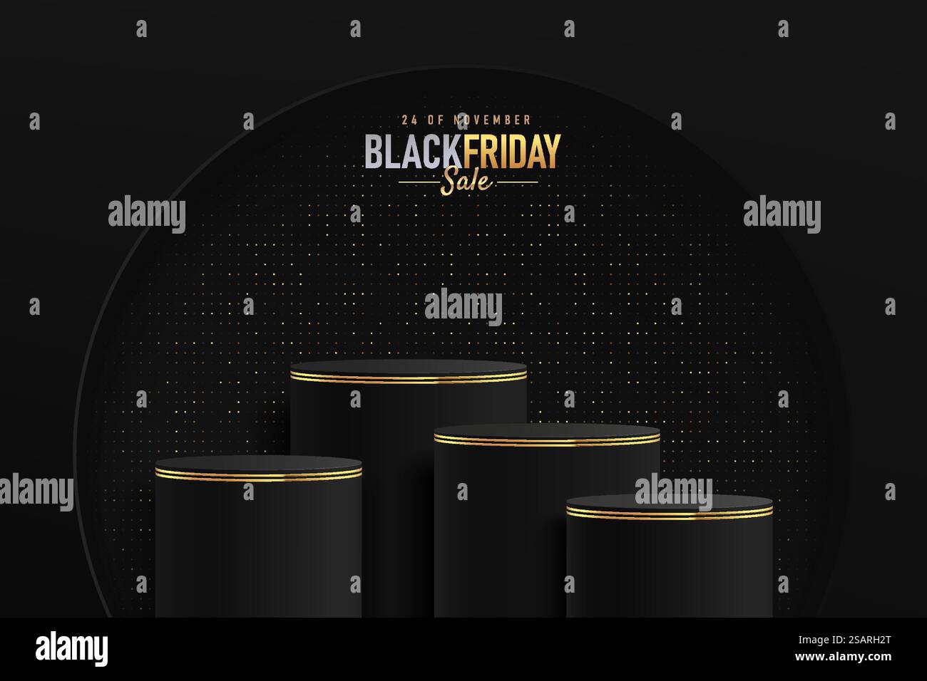 Elegant black round stand Stock Vector Images - Alamy