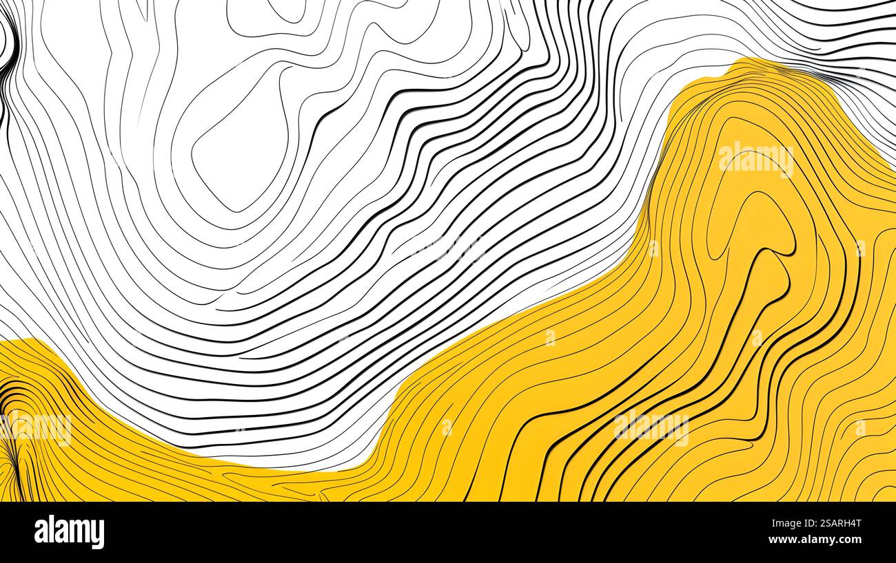 This image depicts a modern,abstract topographic pattern with fine ...