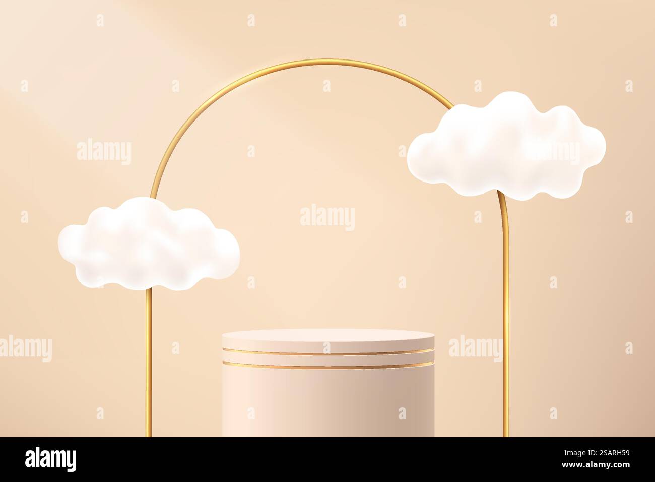 3d rendering golden wall stand hi-res stock photography and images - Alamy