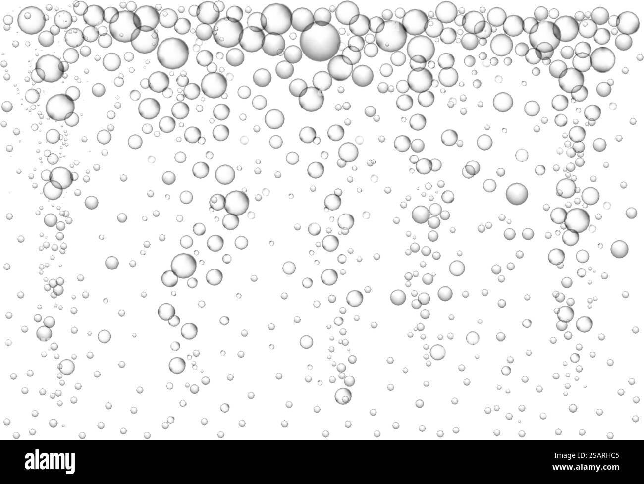 Sparkling bubbles background. Refreshing clear carbonated fizzing drink, bubbly water effect and ...