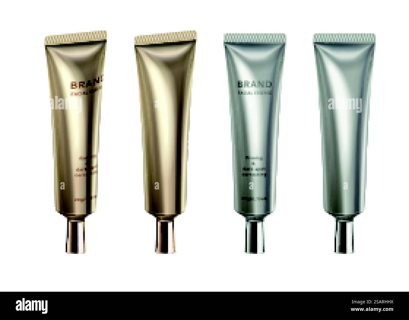 Gold tube cosmetic cream Stock Vector Images - Alamy