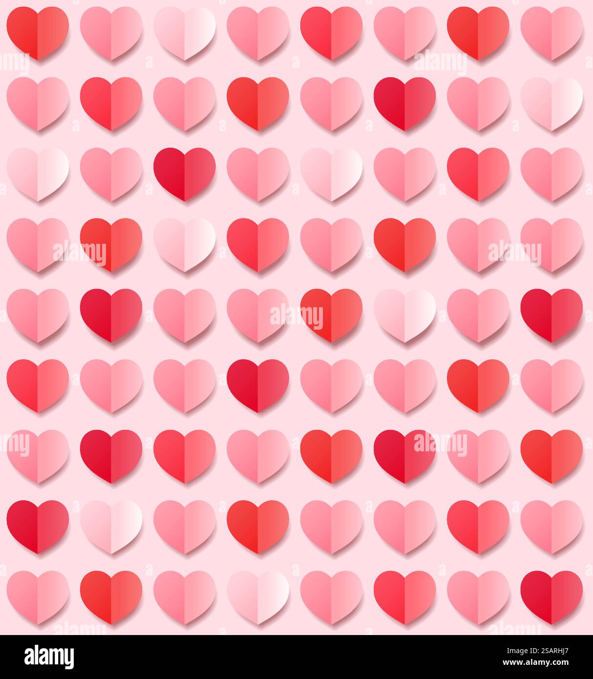 Vector banner pink hearts Stock Vector Images - Alamy