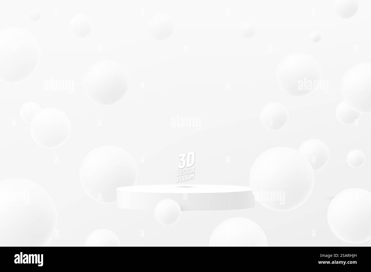 3d rendering white spheres Stock Vector Images - Alamy