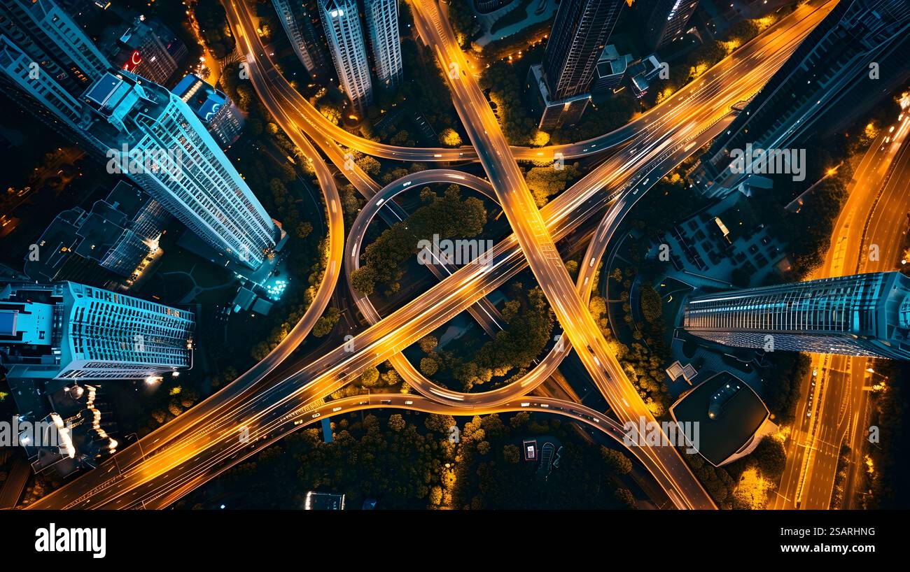 An awe-inspiring aerial view showcases the intricate network of ...