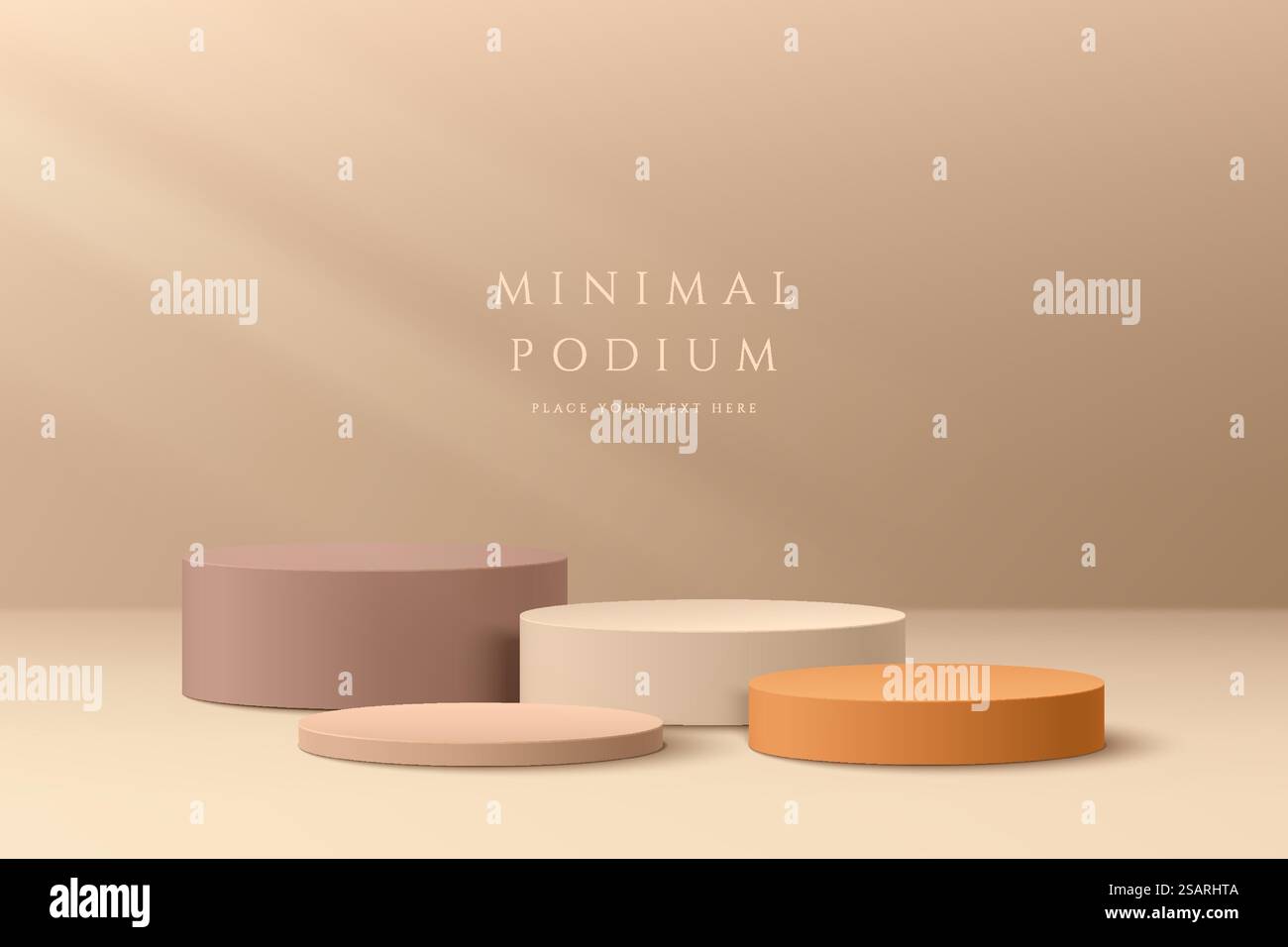 Cream 3d room background Stock Vector Images - Alamy