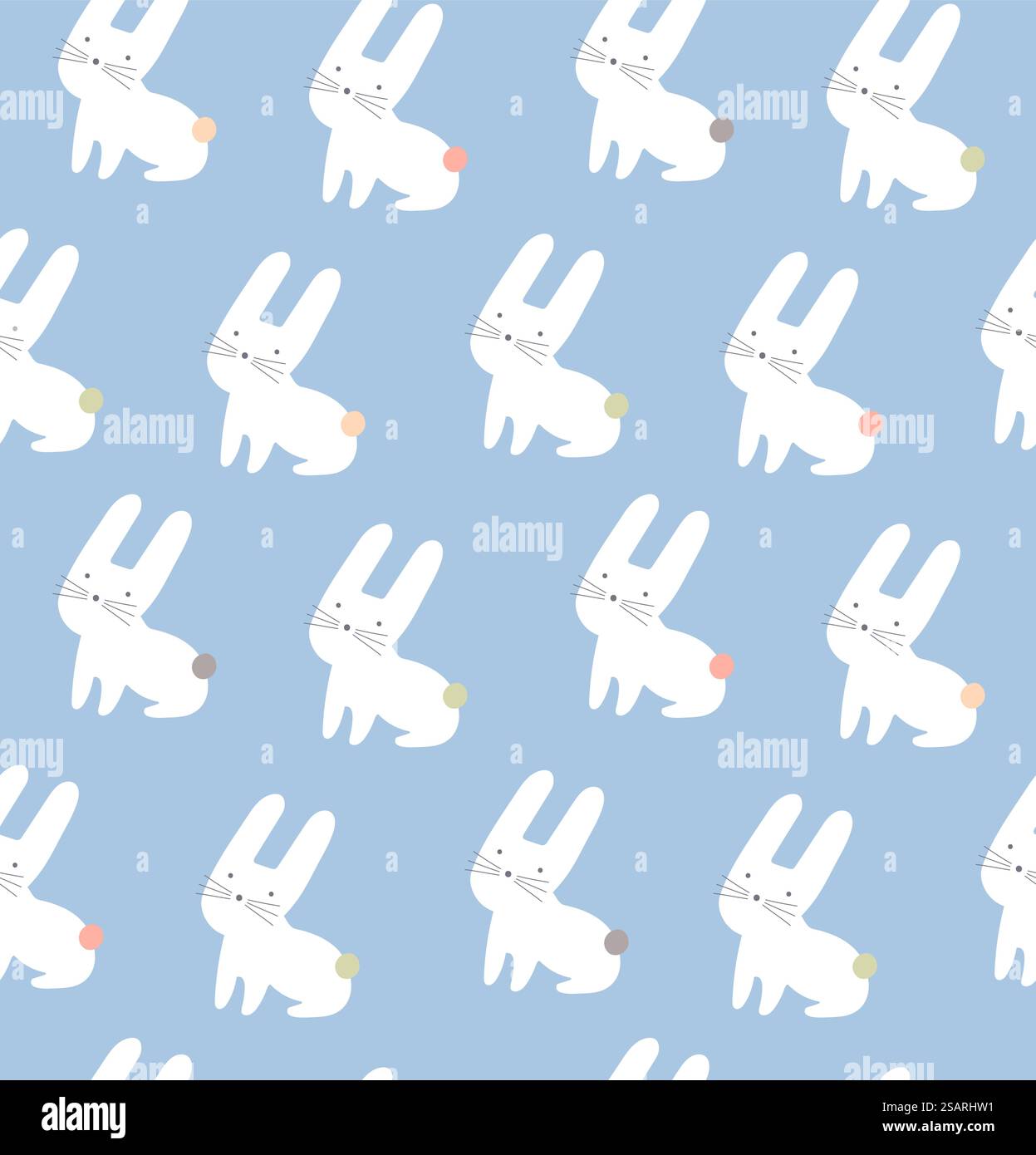 Cute rabbit seamless patterns, hand-drawn style used for fabric ...