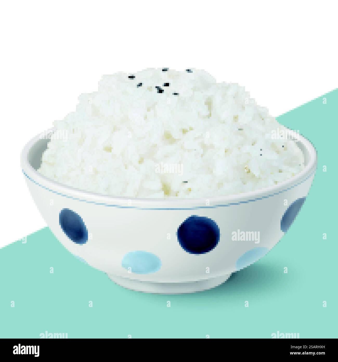 Cooked rice bowl ceramic Stock Vector Images - Alamy