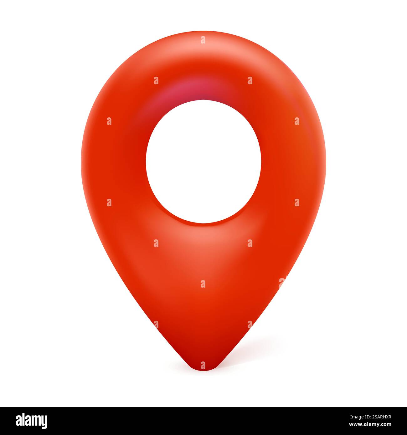 Map marker, map pin icon, 3d modern vector sign for geo location isolated on white background ...